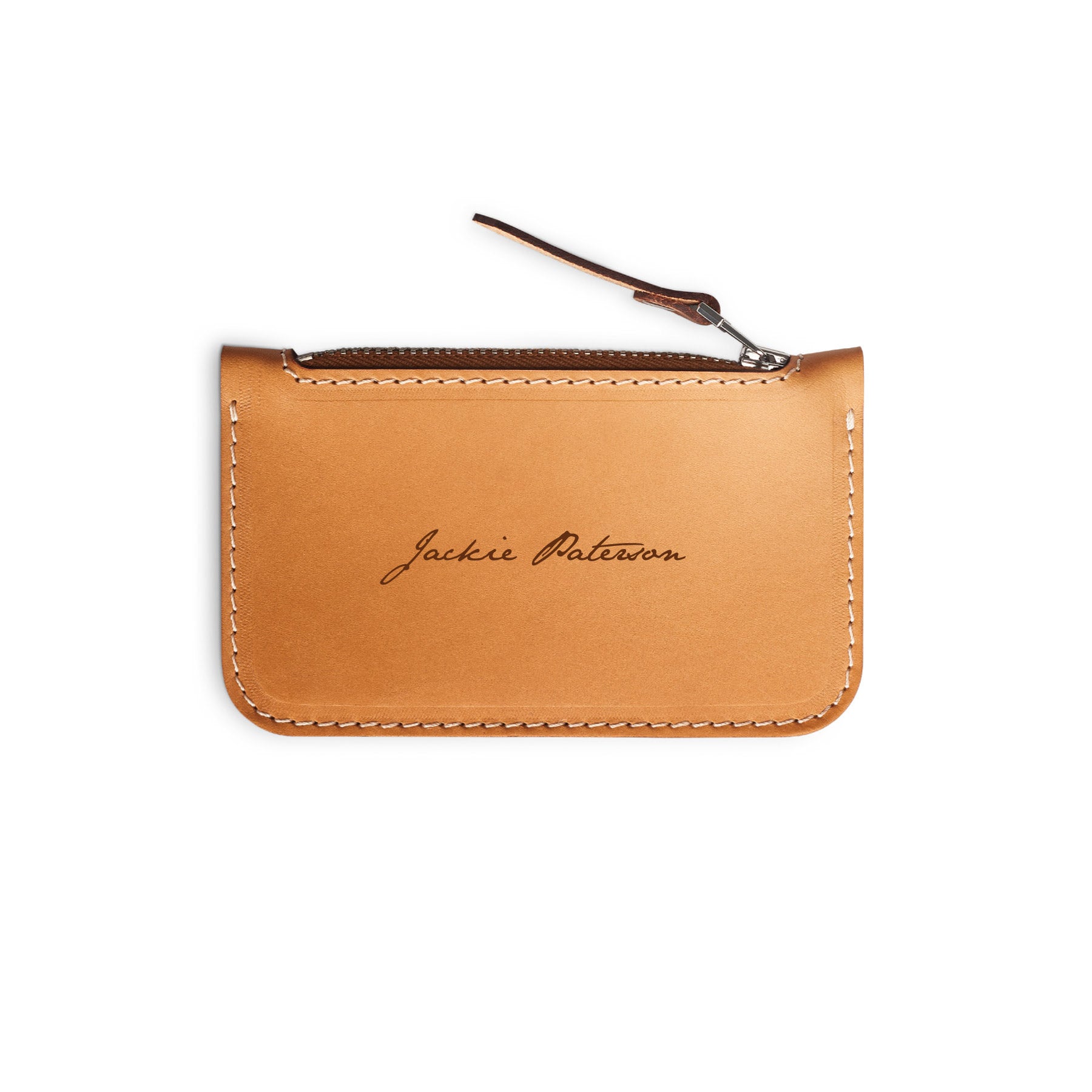 Personalised Leather Zip Card Wallet – CarveOn